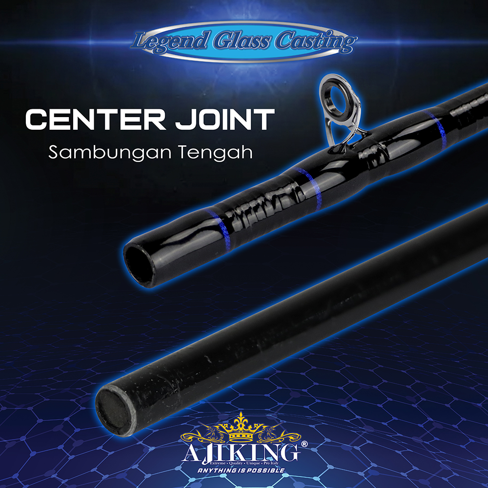 (5'0ft-6'6ft) Ajiking Legend Glass Casting Fishing Rod MaxLoad 3kg-4 ...