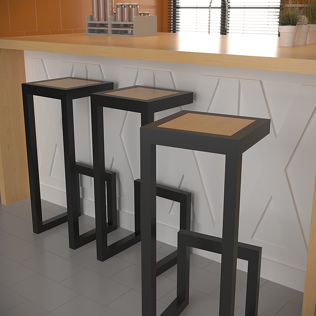 READY STOCK -Templer- Bar Stool with Natural Suspension Design ...
