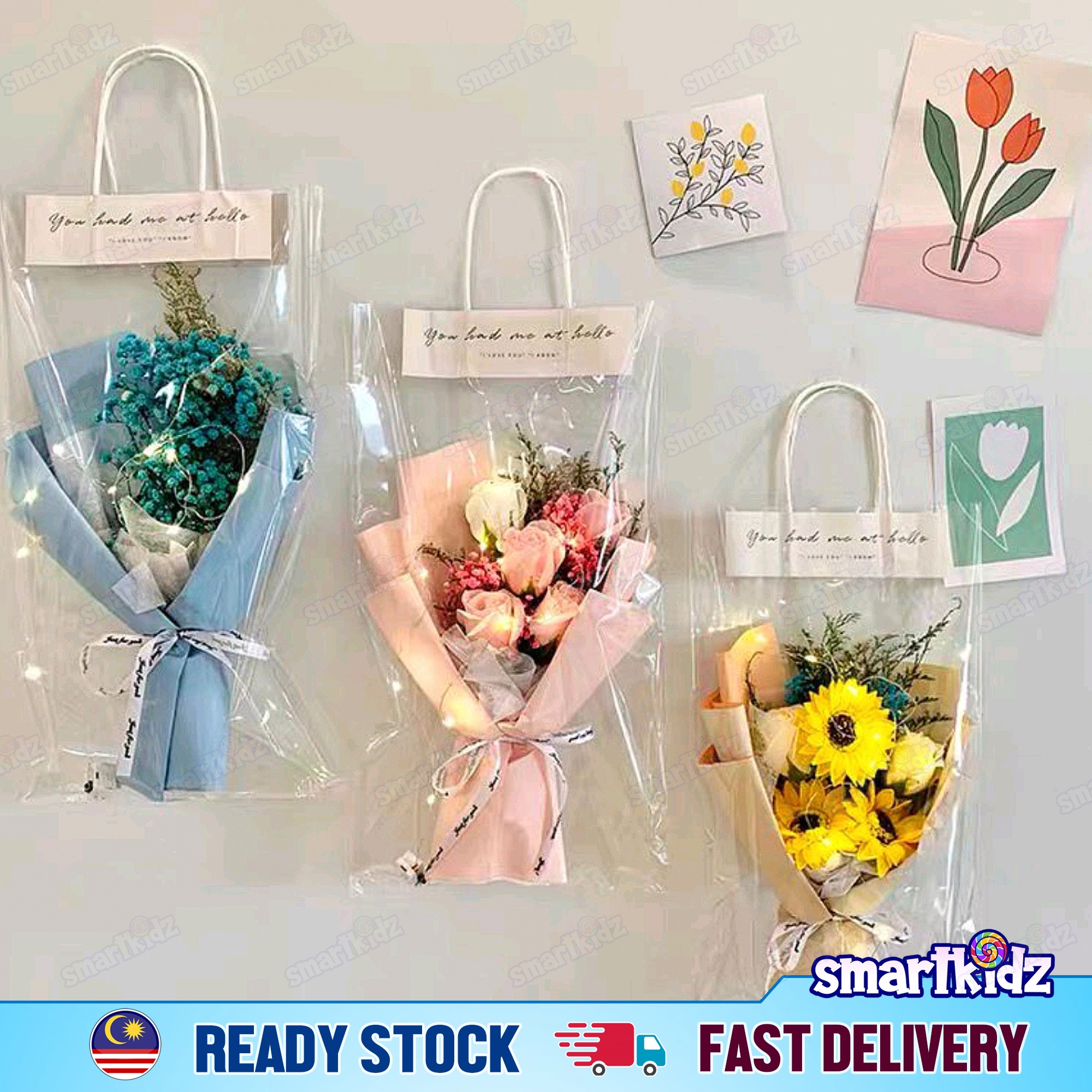 [1pcs] Small Cuddle Bucket | Mini Round Flower Box | Florist Bouquet ...