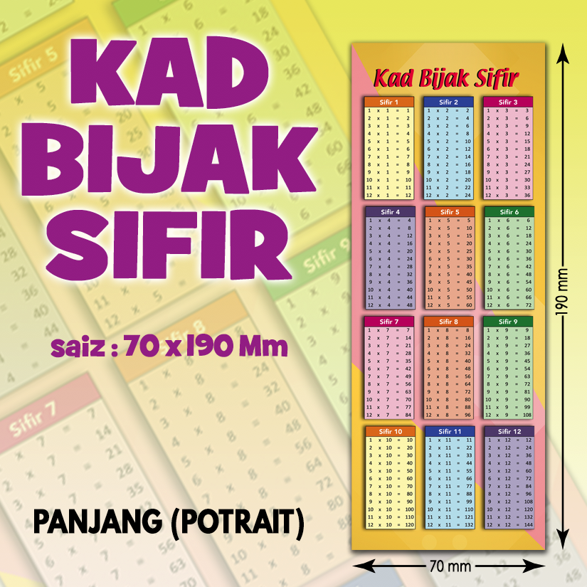 [BUY 2 FREE 1] KAD BIJAK SIFIR MINI / SAYA BIJAK SIFIR / TIMES TABLES ...