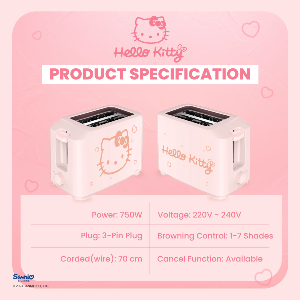 Russell Taylors x Sanrio Hello Kitty Bread Toaster T1 | Shopee Malaysia