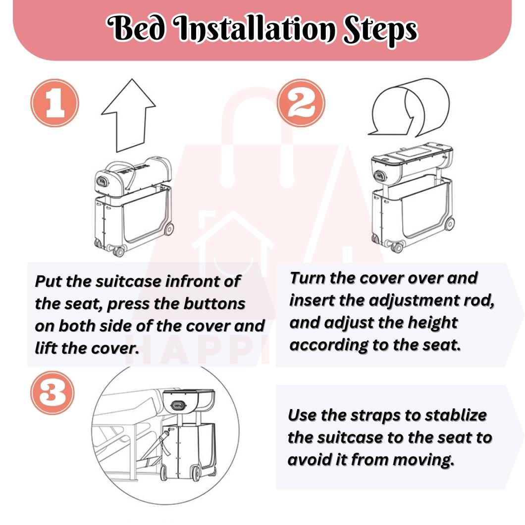 Minnow Bedbox Cabin Luggage Bag Kids Ride On Scooter Luggage Bag Travel ...