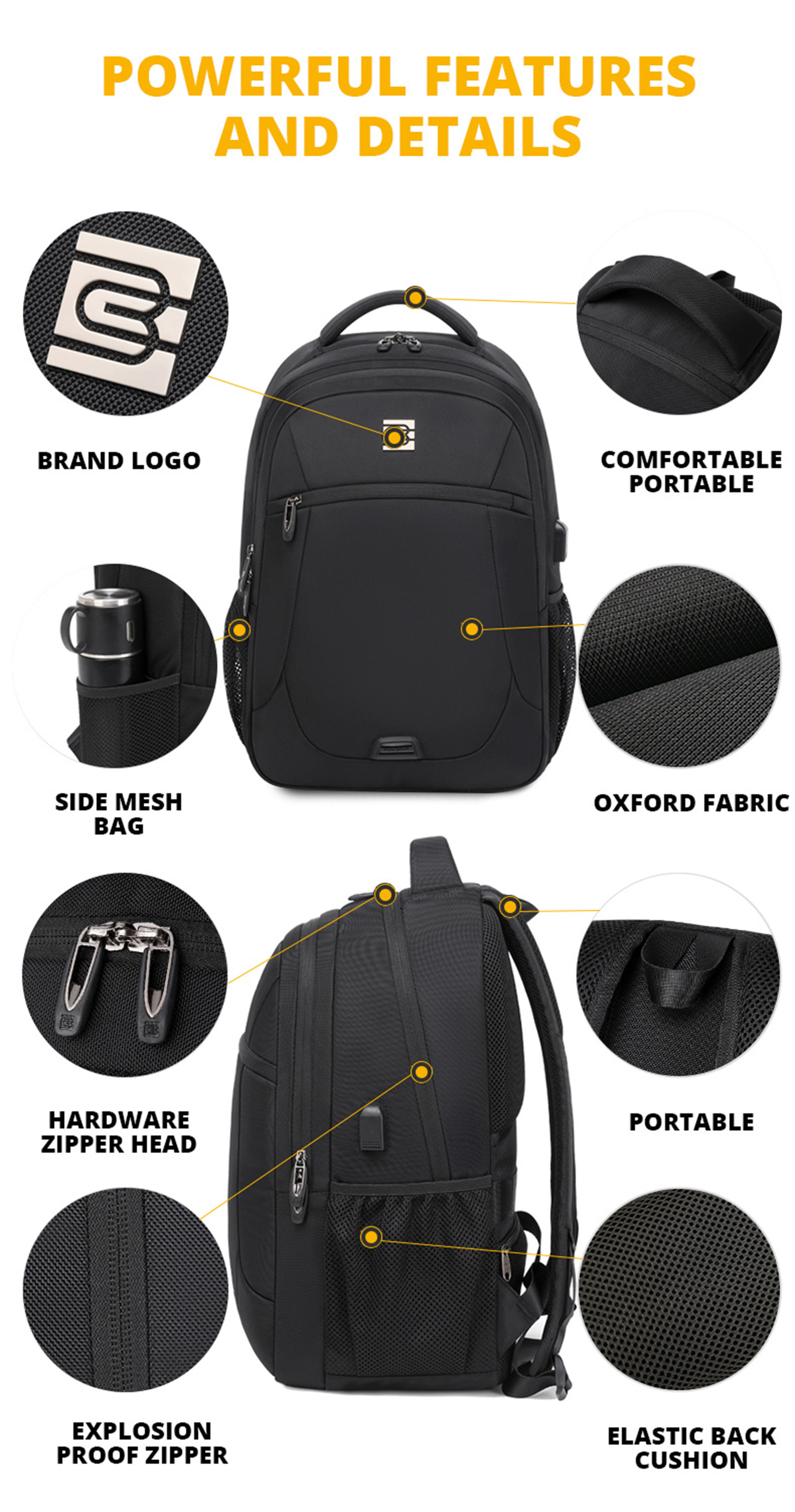 BRUNO CAVALLI Multifunctional Water Resistant Business Laptop Computer ...