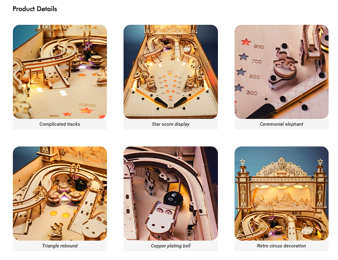 [ReadyStock][Valentine Gift] Robotime ROKR 3D Wooden Puzzle - Pinball ...