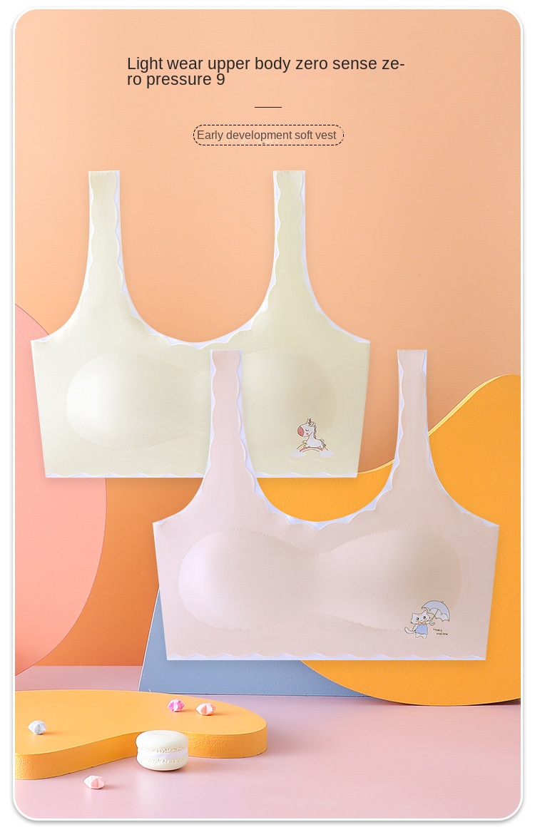 Teenage Girls Wearing Bras Young Student Early Development Soft Vest ...
