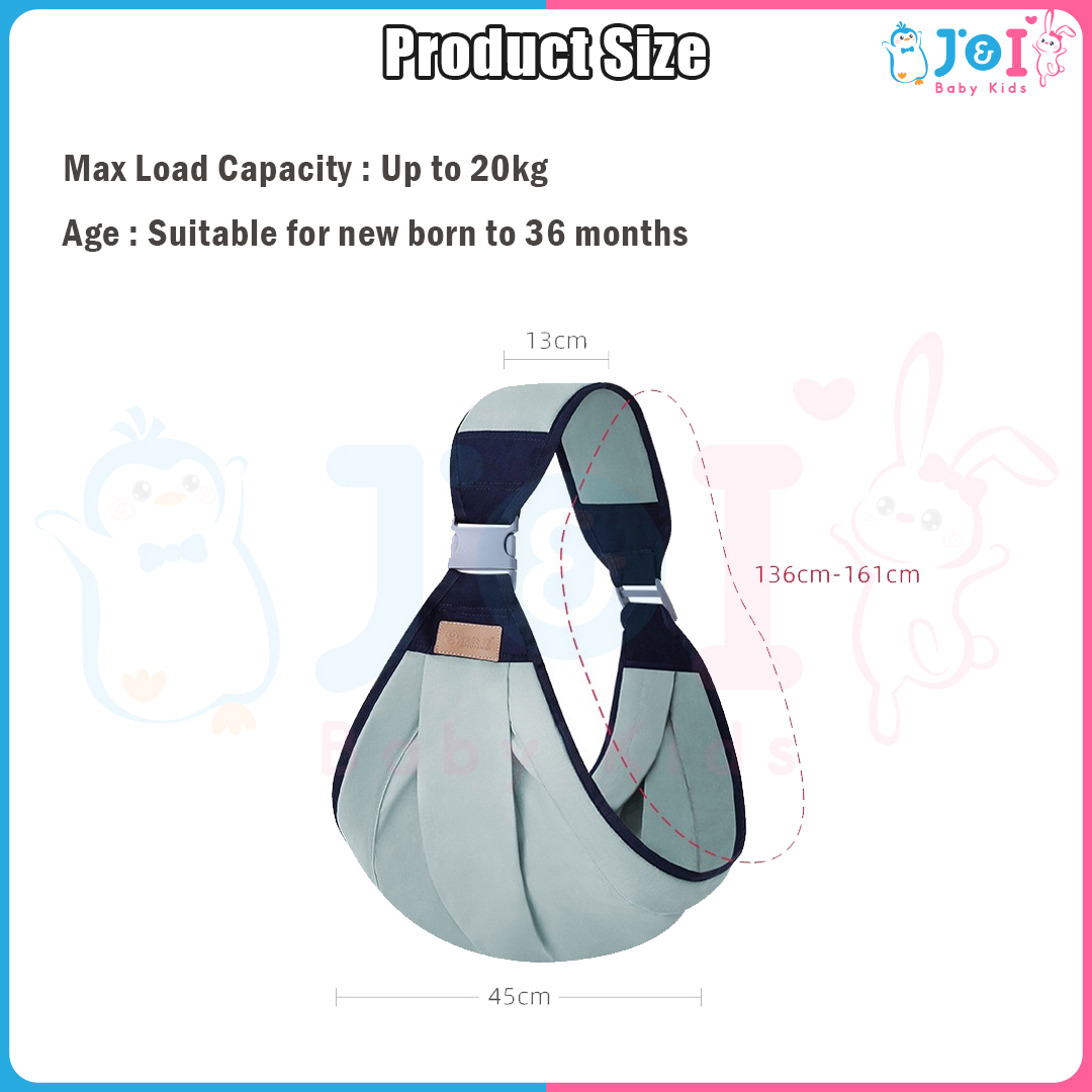 Baby Carrier Wrap One Shoulder Slings Mesh Breathable Easy to Cary Wear ...