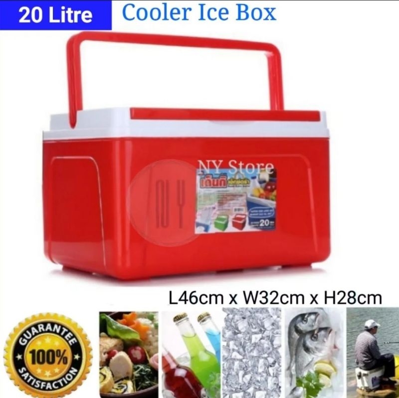 Bekas Tahan Sejuk Cooler Box Ice Box 20 Litre Portable Picnic Food ...
