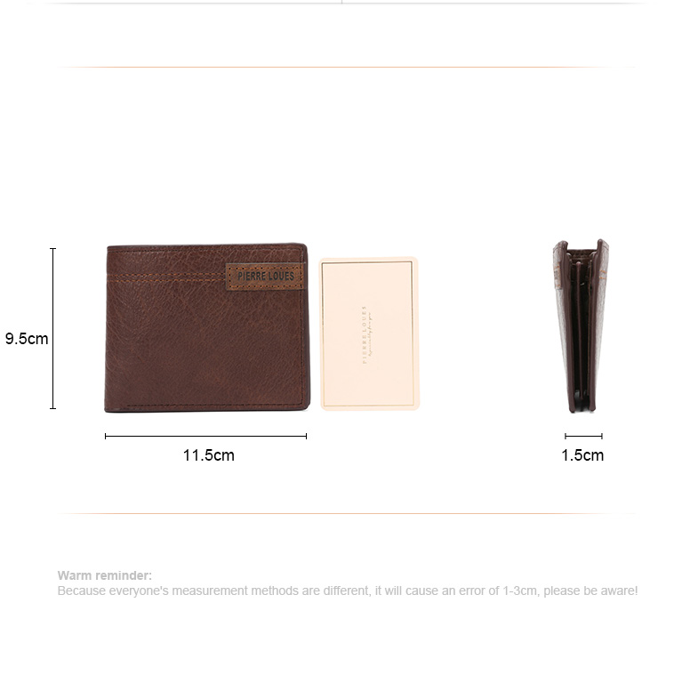 Men short bi-fold purse wallet for man pouch card holder dompet pendek ...
