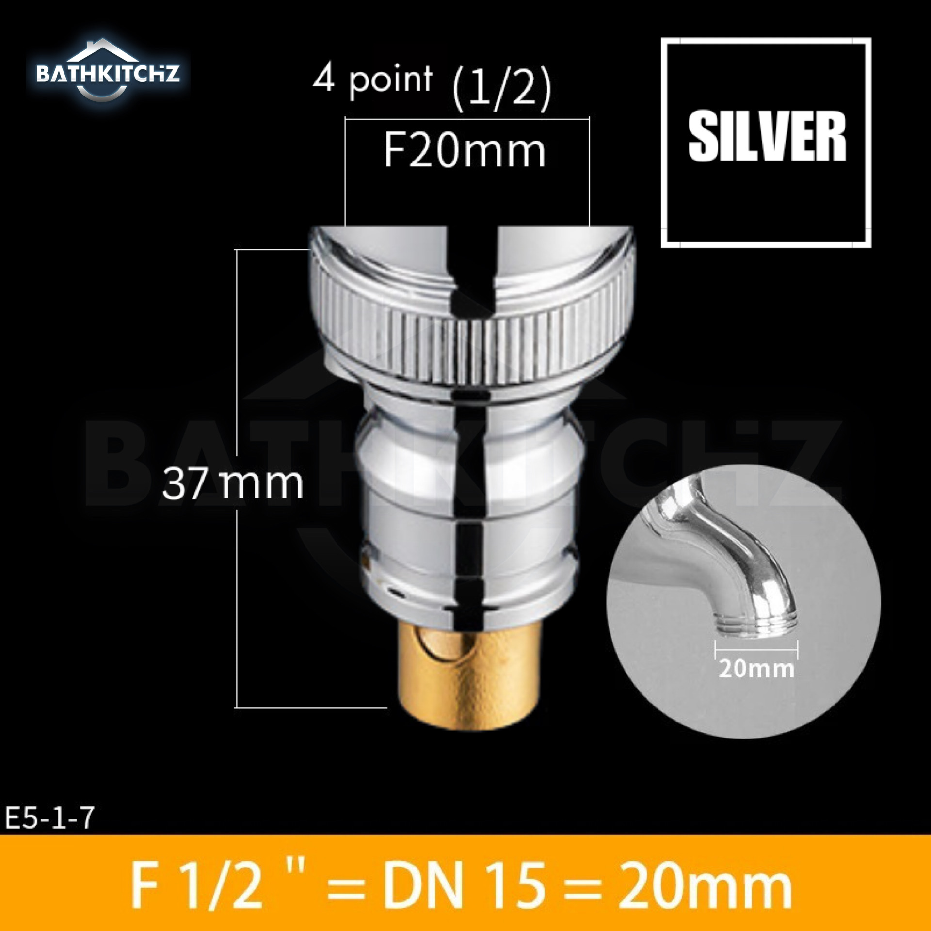 BATHKITCHZ SUS 304 Pin Stopper Connector Water Stop Faucet Water Outlet ...