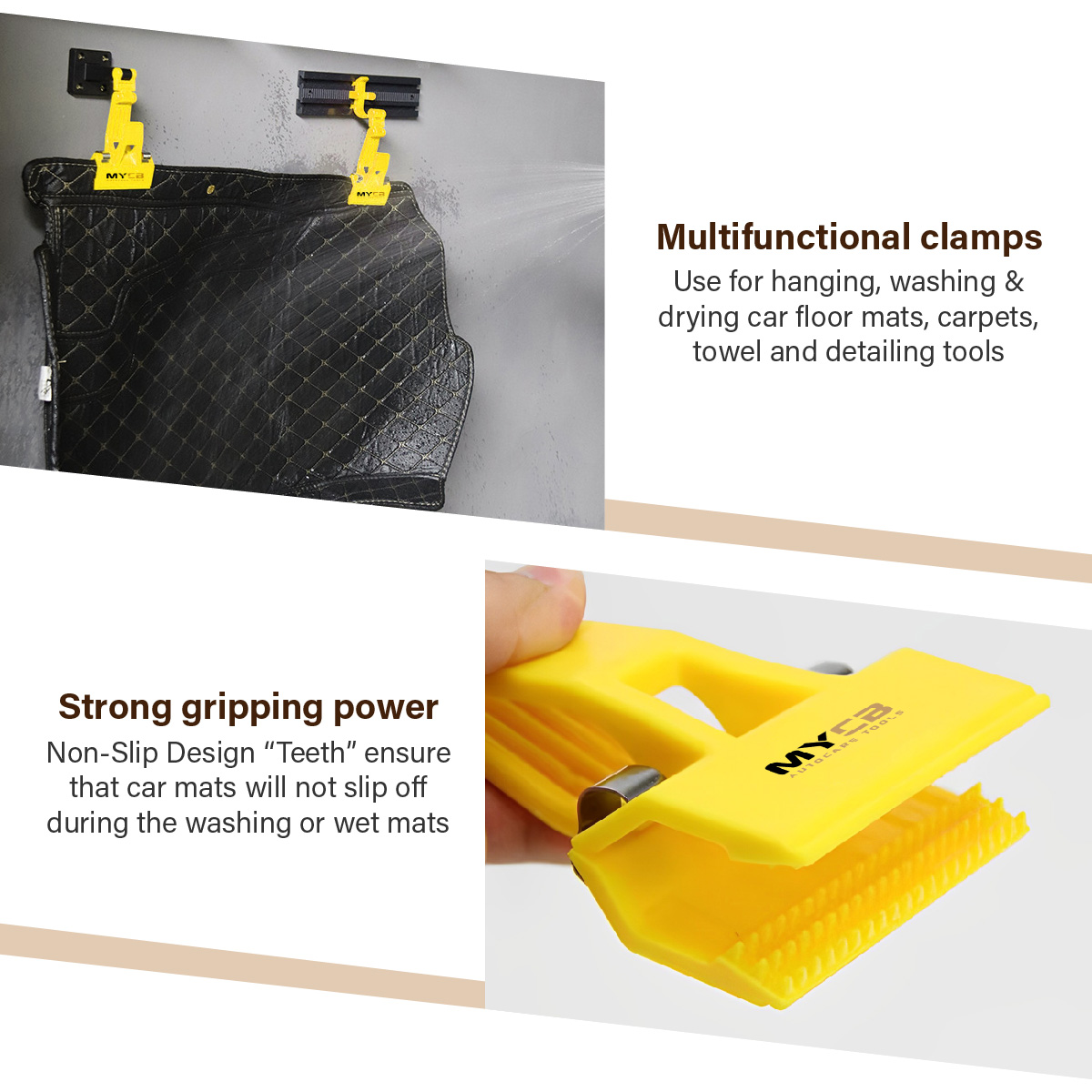 MYCB Car Mat Clamps [TYPE 1] Heavy Duty Plastic Floor Car Carpet Mat ...
