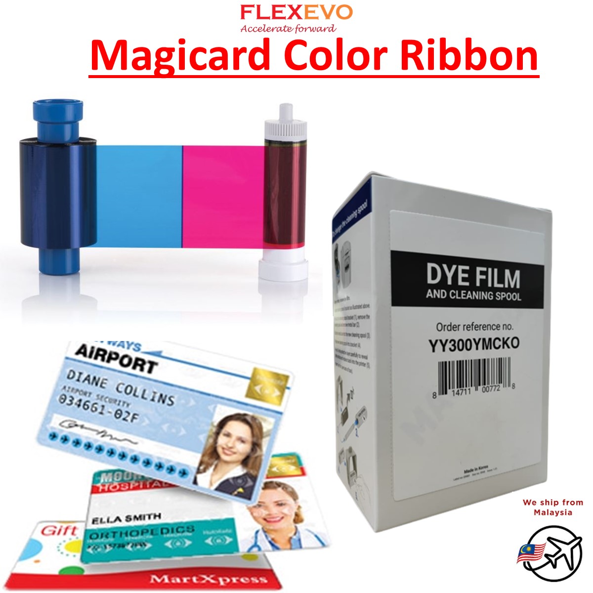 Magicard Enduro3E Enduro Neo Rio Pro 360 YY300YMCKO Original Dye Film ...