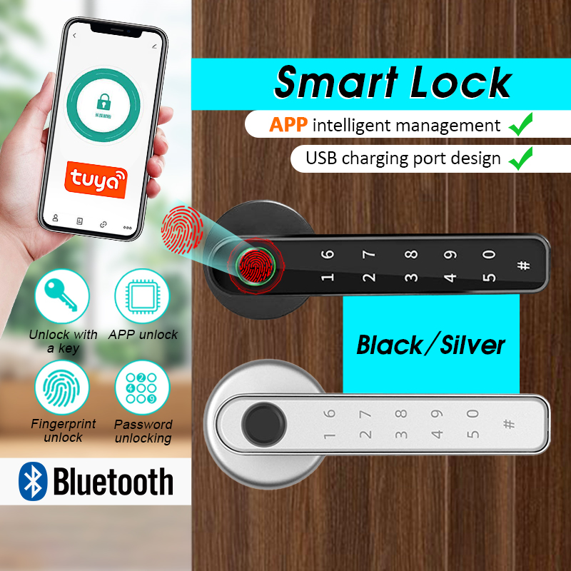 NEW DLD Digital Lock Fingerprint Door Lock Electronic Password Smart ...