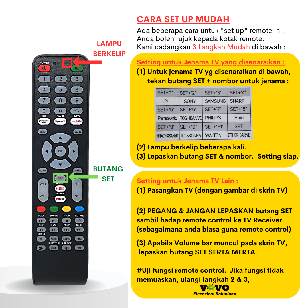 [FREE Battery] Universal LED / LCD TV Remote Control | Shopee Malaysia