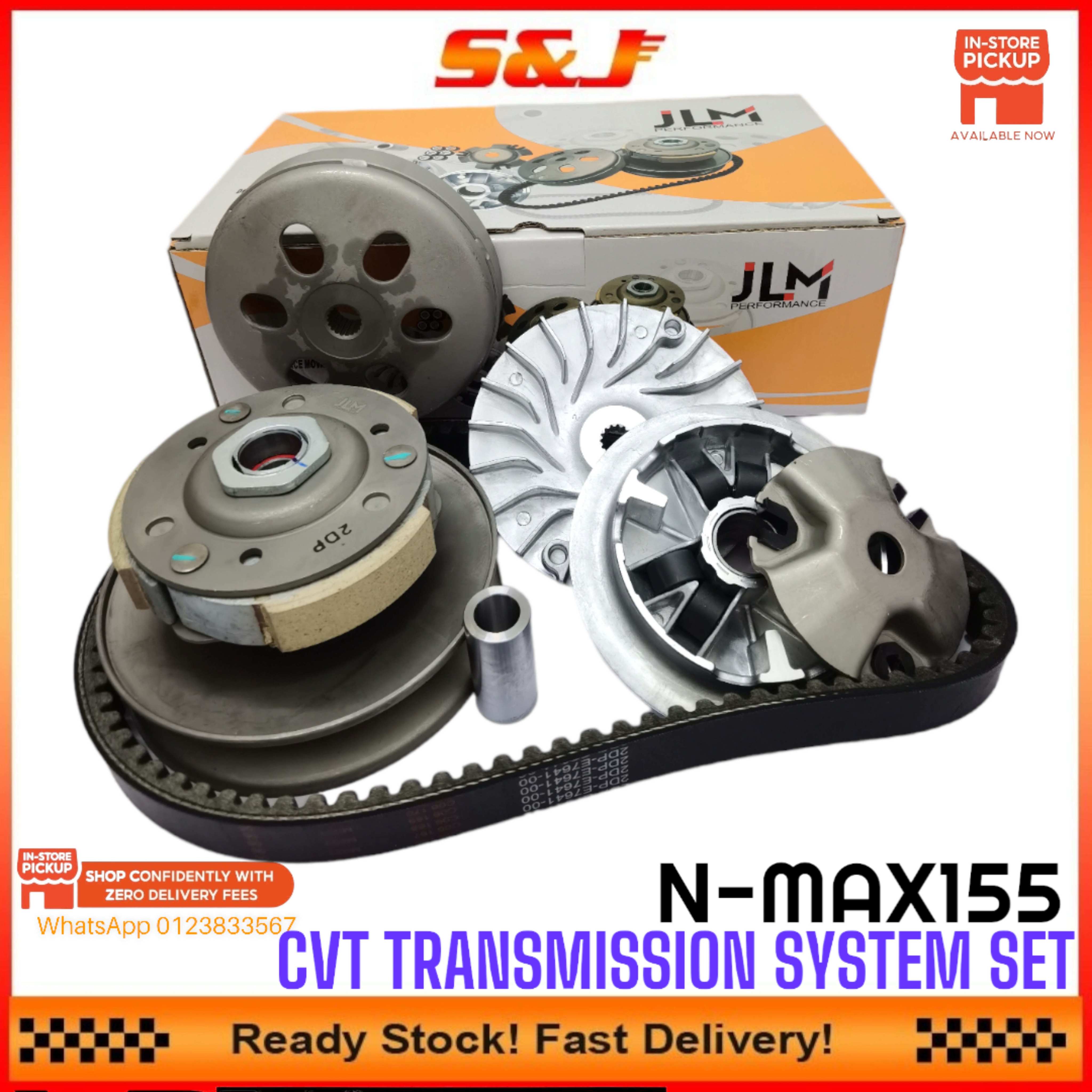 JLM YAMAHA NMAX155 NMAX V1 V2 NVX V2 CVT TRANSMISSION SYSTEM SET PULLEY ...