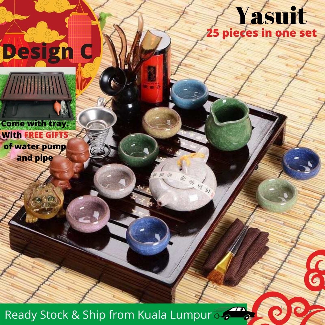 Tea Pot Chinese Kungfu Teapot 32 pieces Gift Box Gift Set Giftset Tray ...