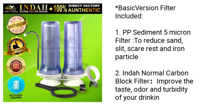 10" 2 Stage Domestic Double Water Filtration System Double Housing ...