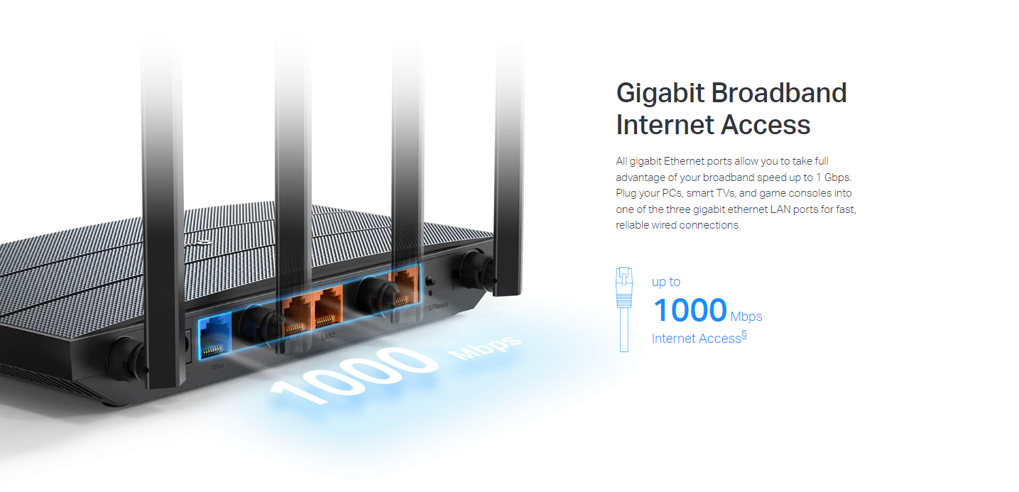 TP-Link Archer AX12 AX1500 Dual-Band Gigabit Wi-Fi 6 Dual-Band Wireless ...