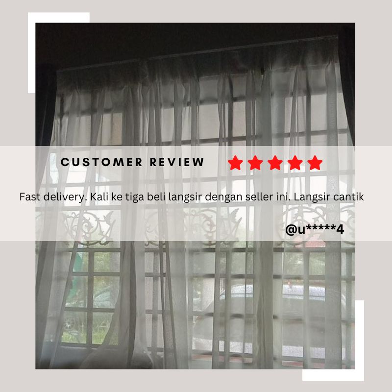New & Soft TURKEY Sheer Curtain ♥️Hotel Preferred♥️ Langsir Putih / Day ...