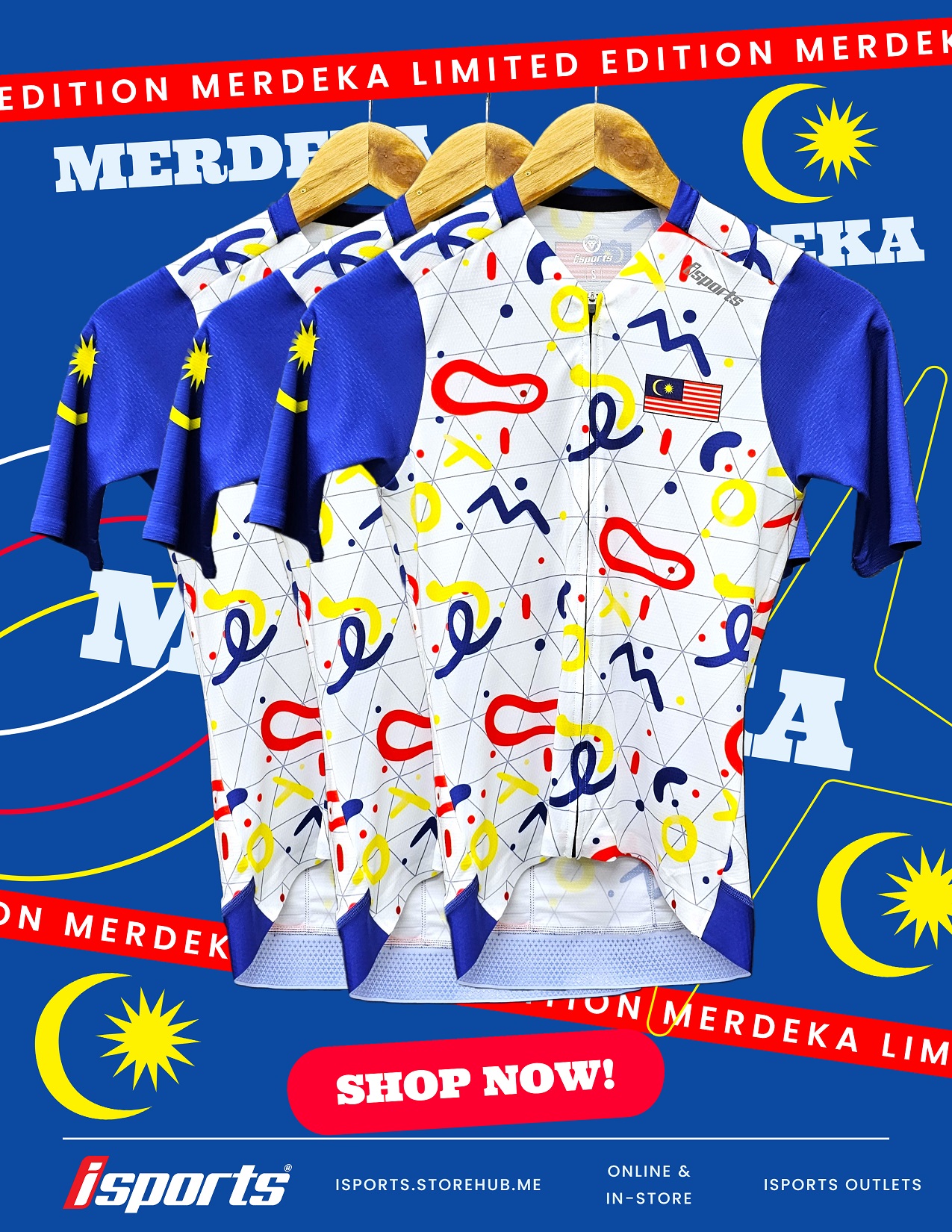Authentic iSports Merdeka limited edition Aerodynamic Cycling Jersey ...