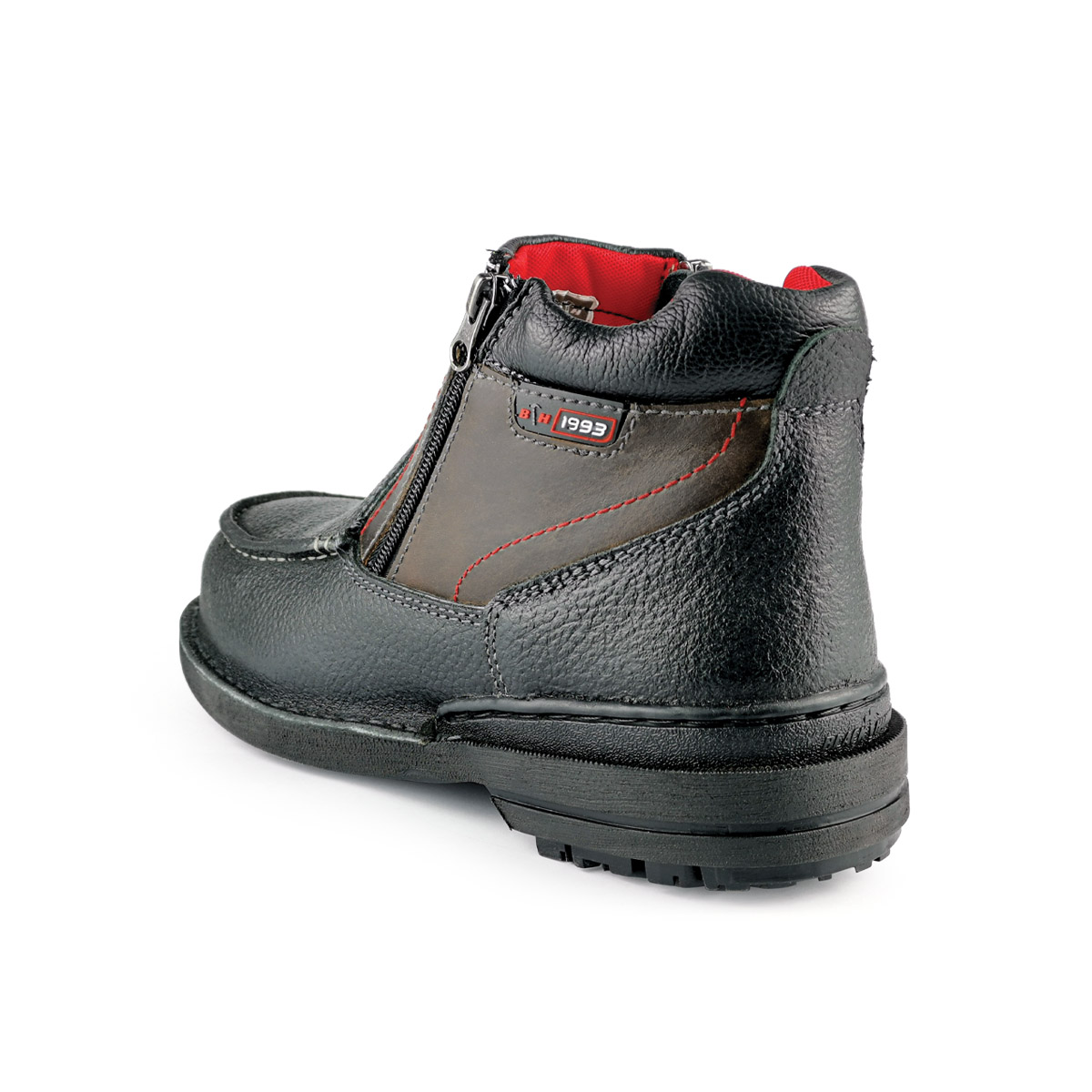 Black Hammer Men Mid Cut with Double Zip Safety Shoe BHS26611 | Shopee ...