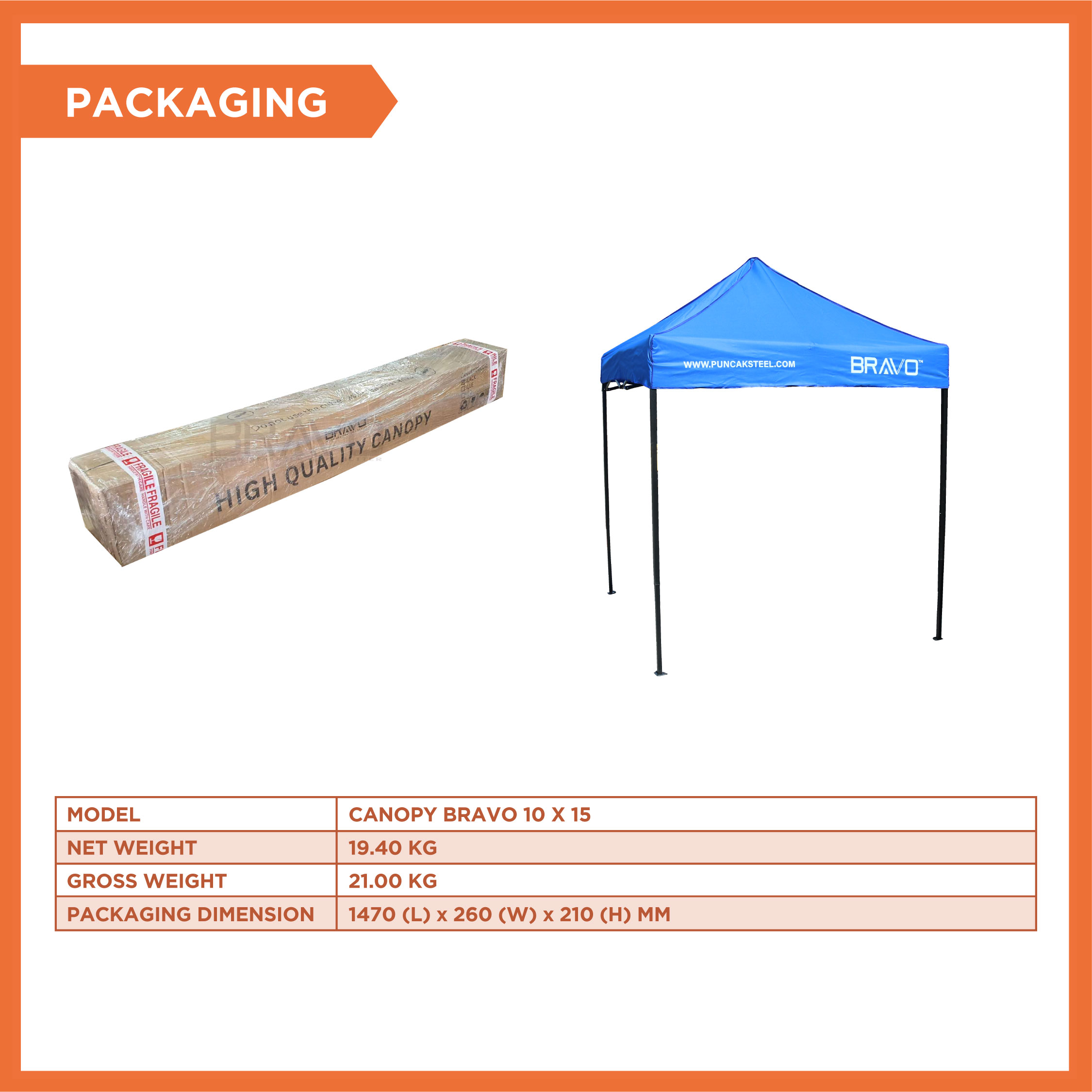 Bravo Canopy Kanopi 10x15 Canopy Canvas Khemah Niaga Khemah Pasar Malam ...