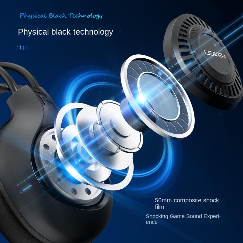 Leaven G75 7.1 Surround Sounds Gaming Headset With Noise Microphone ...