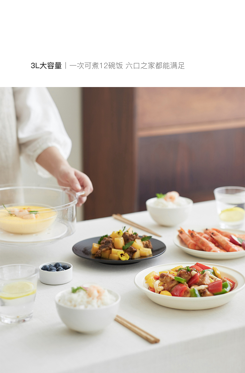 Olayks 2L/3L Multifunction Electric Rice Cooker With Steamer Multifunction Electric Cooker Hot ...