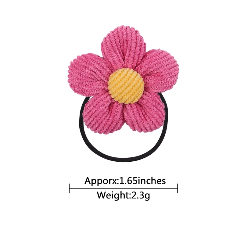 Floral Hair Ties Colourful Flower Rubber Bands Kid Flower Hair ...