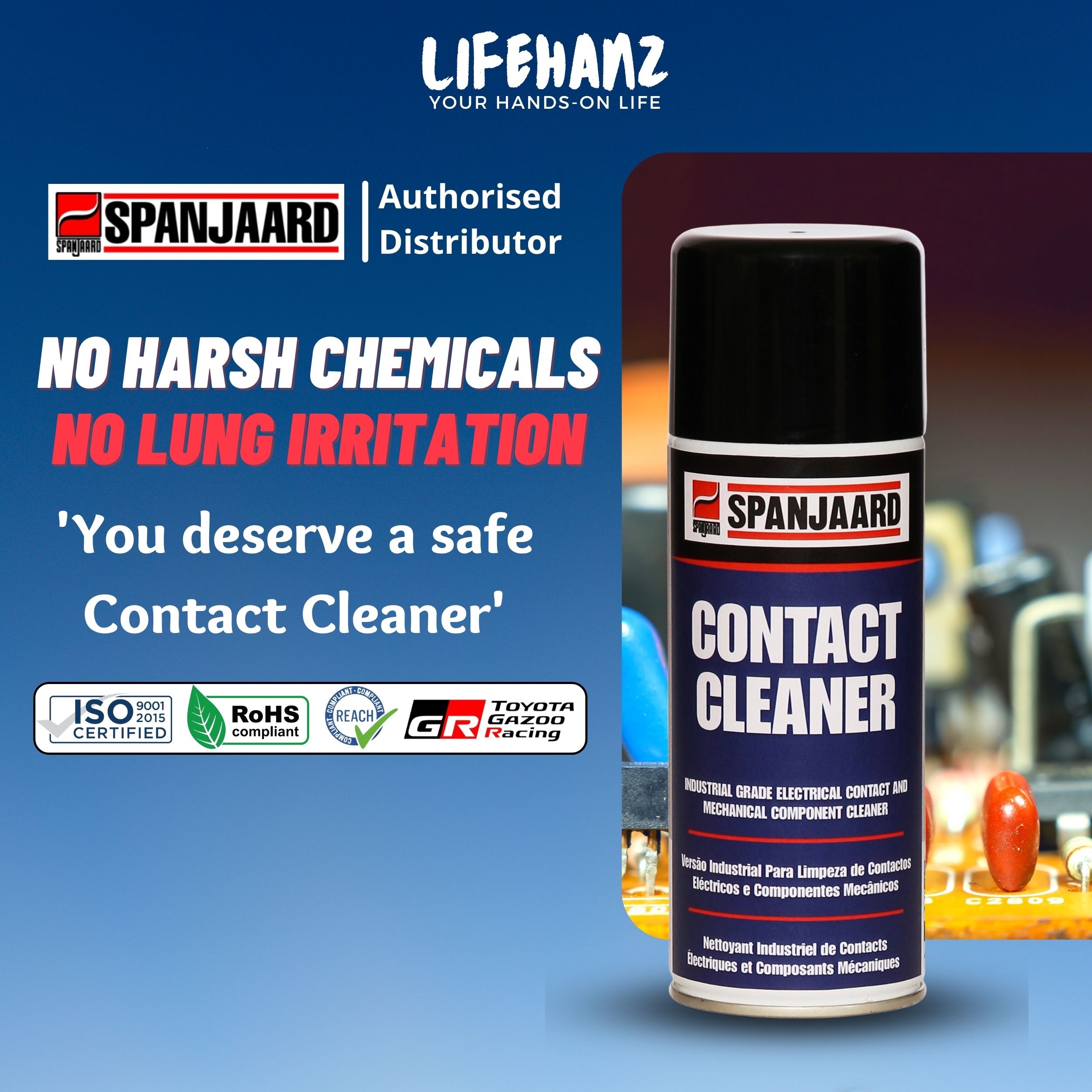 Spanjaard Fast Drying Contact Cleaner Spray (400ml) - Fast Acting and ...