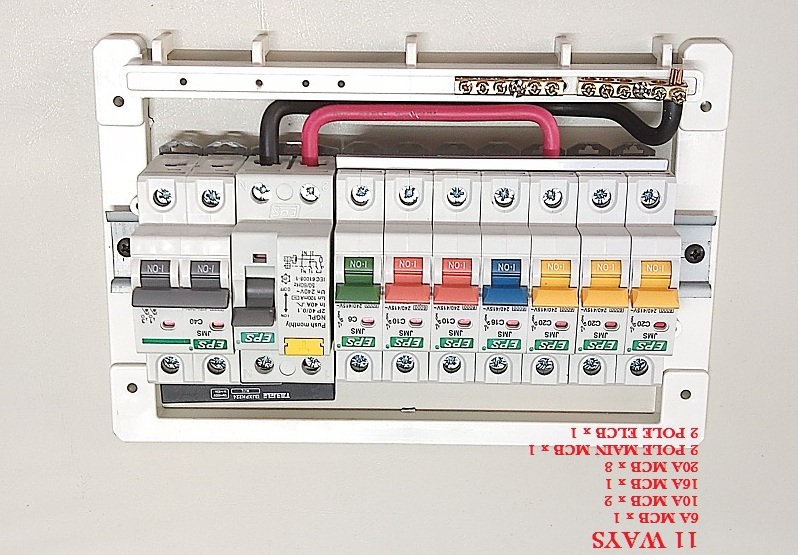 DB BOX SET WITH EPS 2P MAIN MCB / 2P 40A / 63A 100MA RCCB/ELCB & 6A/10A ...
