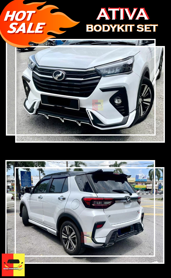 PERODUA ATIVA GEAR UP STYLE FULLSET BODYKIT WITH PAINT WITH DAYLIGHT ...