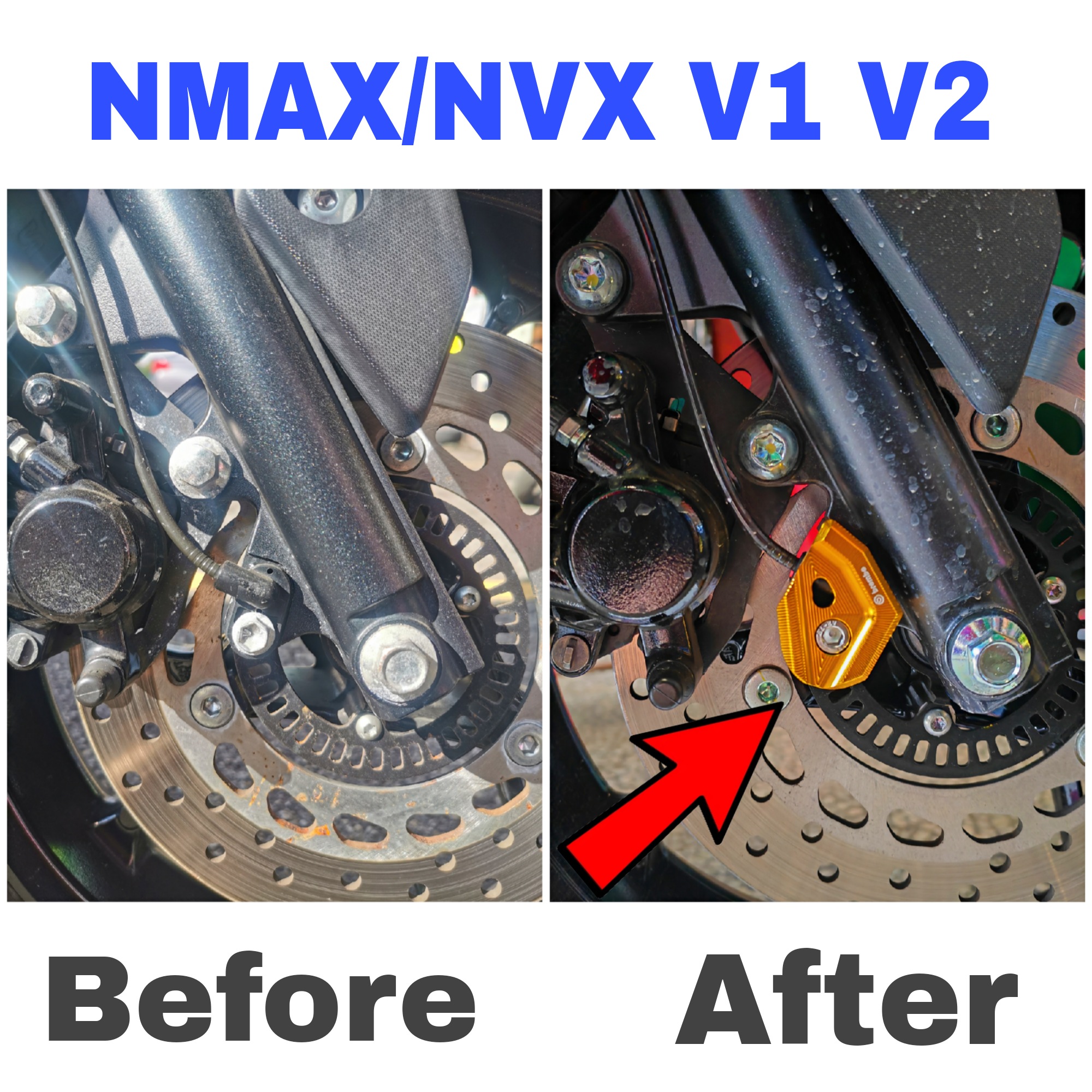 Front Wheel ABS Sensor Protector Slider Cover Cap Alloy NMAX V1 V2 ...