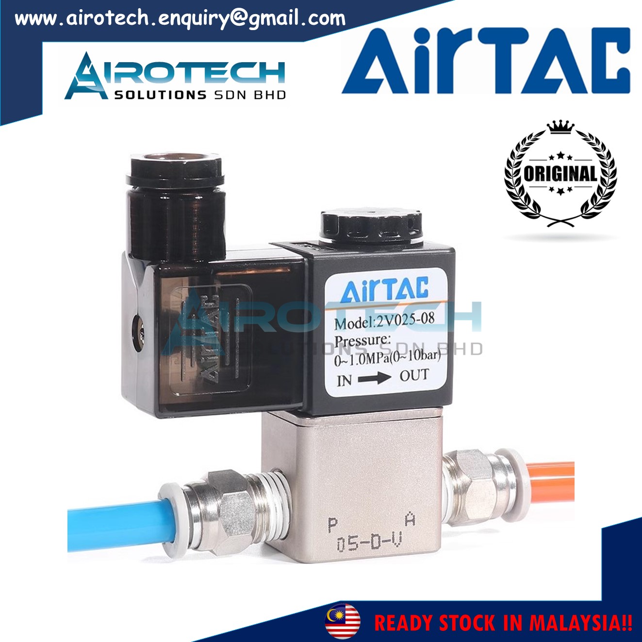 AirTAC Fluid Control Valve (2/2way) 2V Series Direct-acting and ...