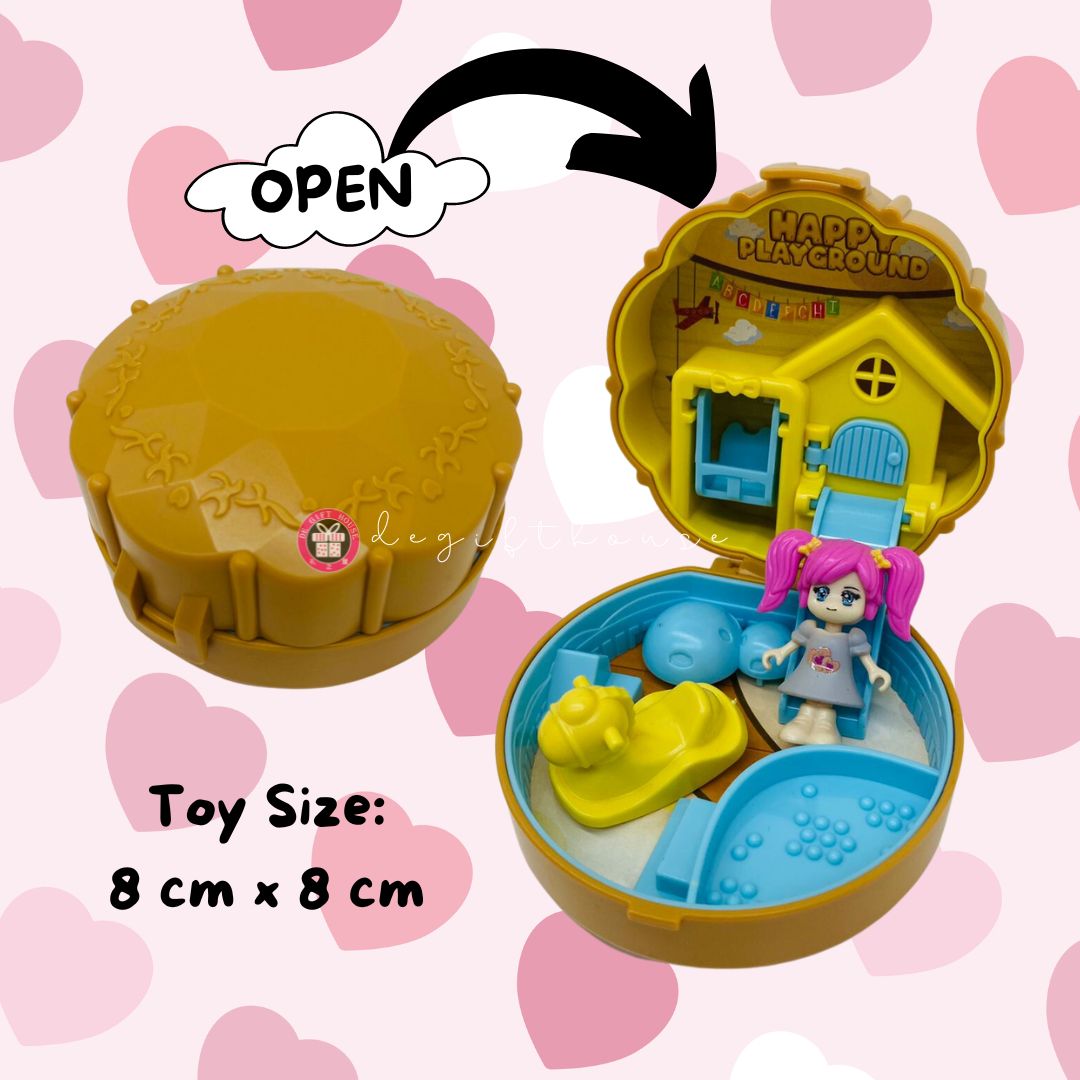 Children Pretend Portable Suitcase Mini World Toys Mainan Wedding Dress ...