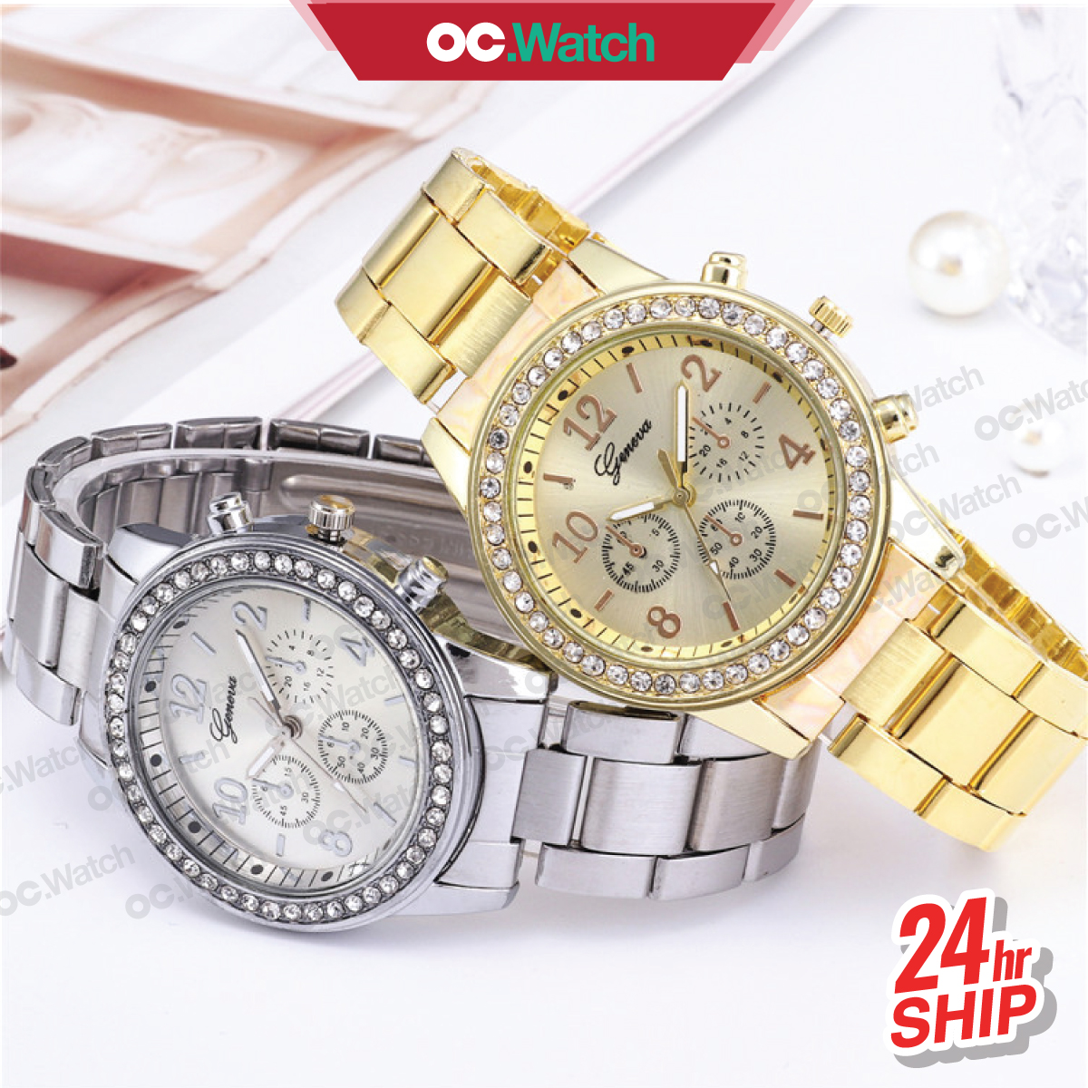 OCwatch Jam Tangan Wanita Perempuan Diamond Berlian Set Fashion Luxury ...