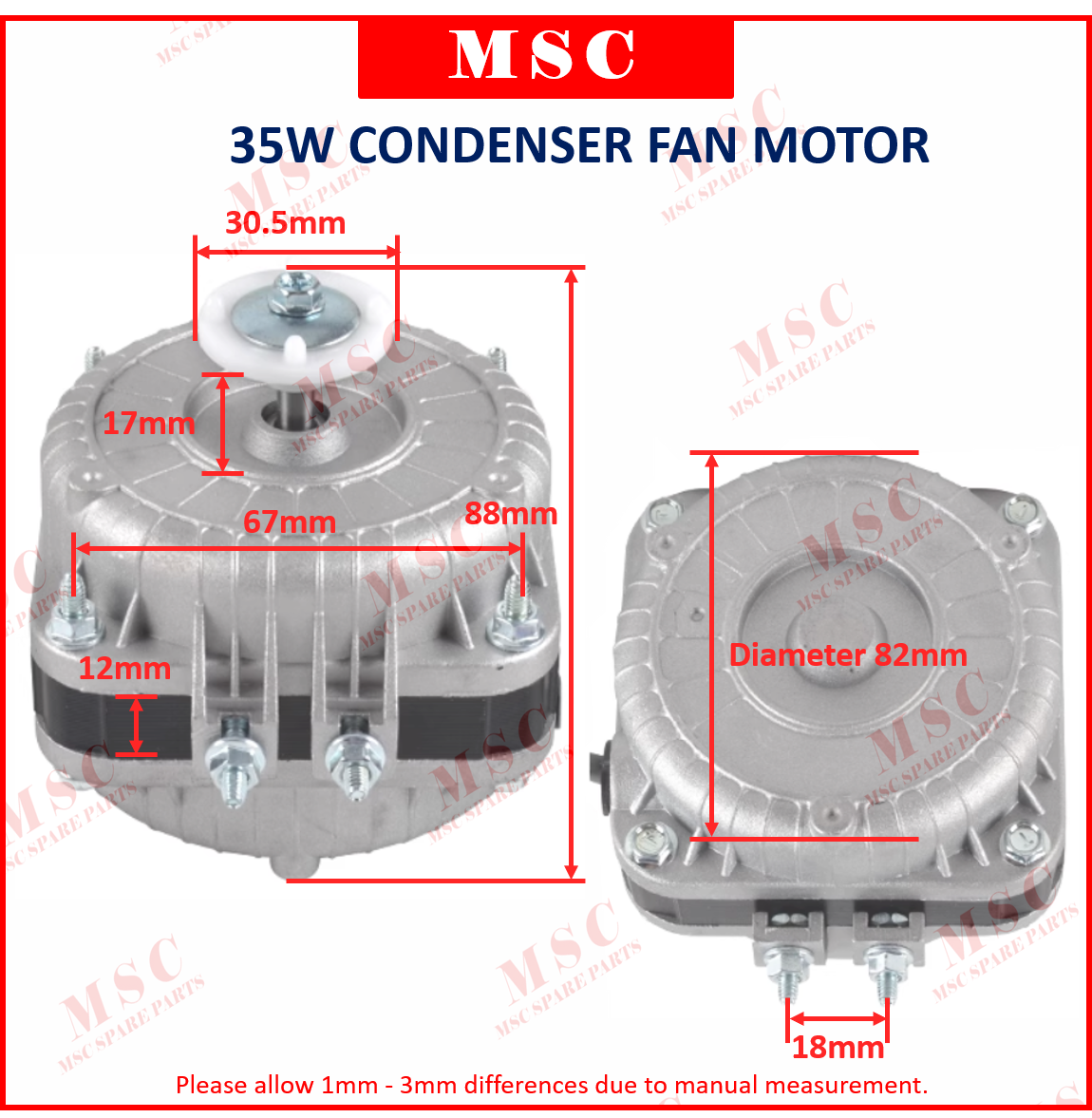Chiller / Freezer Fan Motor Cooling Fan Condenser Fridge Refrigerator ...