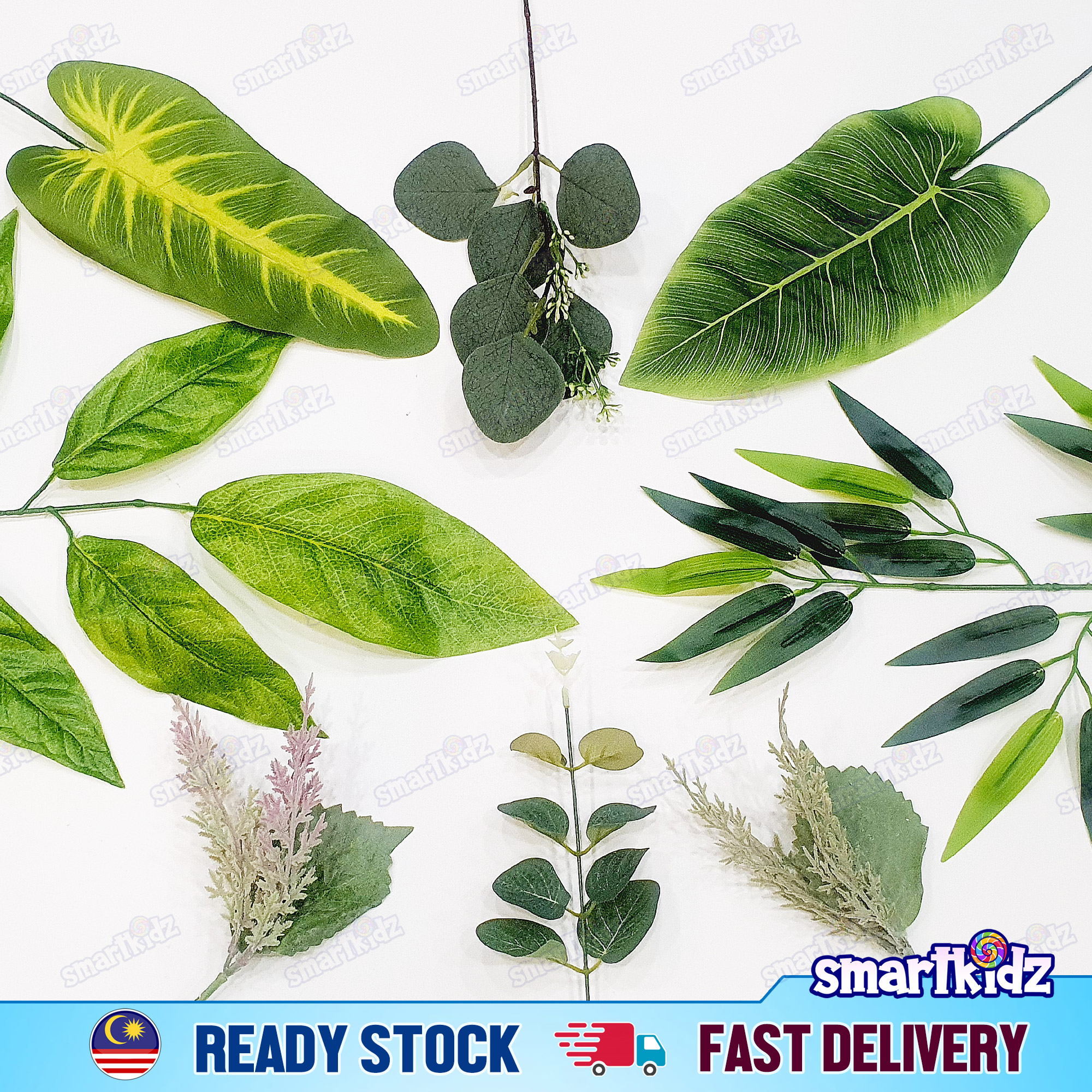 [1 Pcs] Tropical Leaf | Daun Tropika | Eucalyptus Mango Keladi Monstera ...