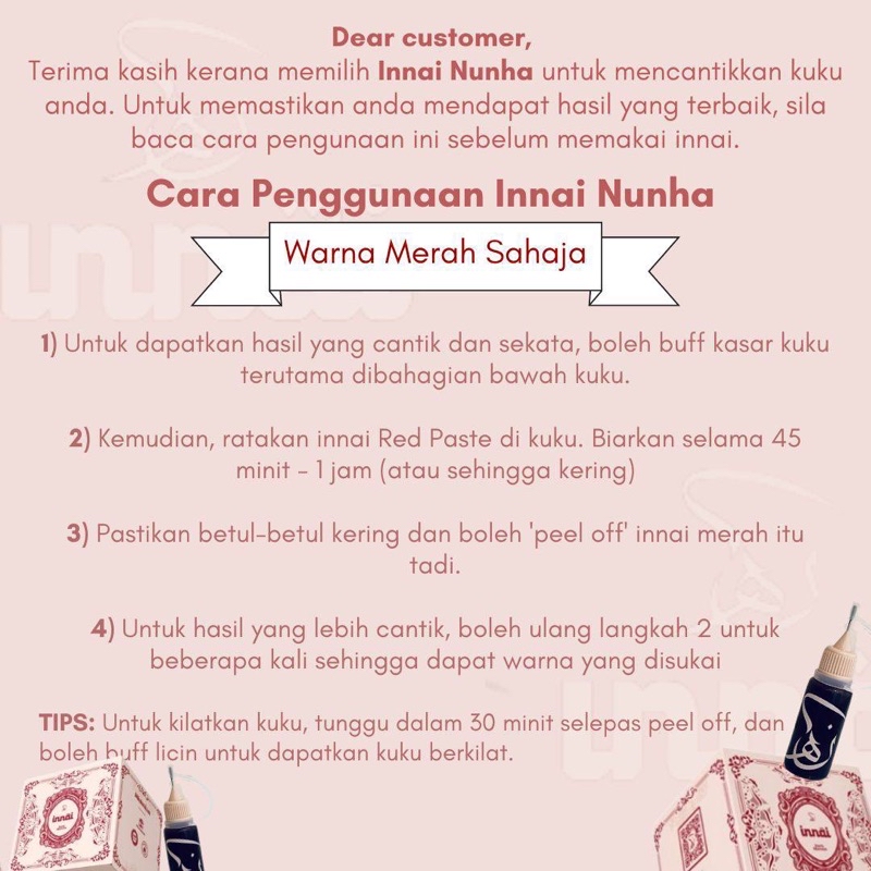 🔥 NEW 🔥 Innai NunHa Neelofa - Inai Persian Red - Innai Red | Shopee ...