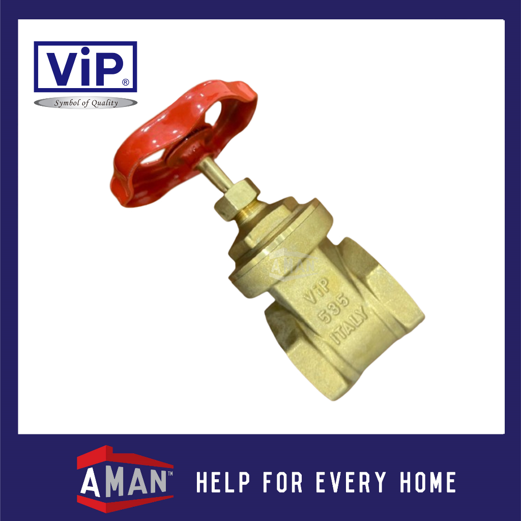 ViP 1" 1-1/4" 1-1/2" PN16 Hot Forged Brass Gate Valve Stopcock with ...