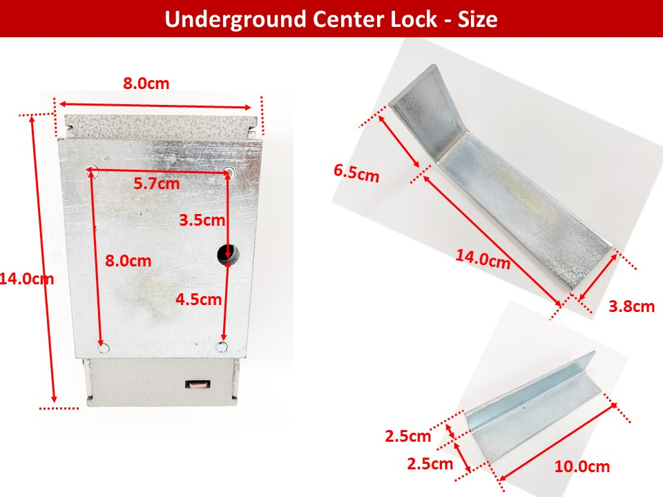 Underground Autogate Center Lock Box DC12V-24V with Stopper (Optional ...