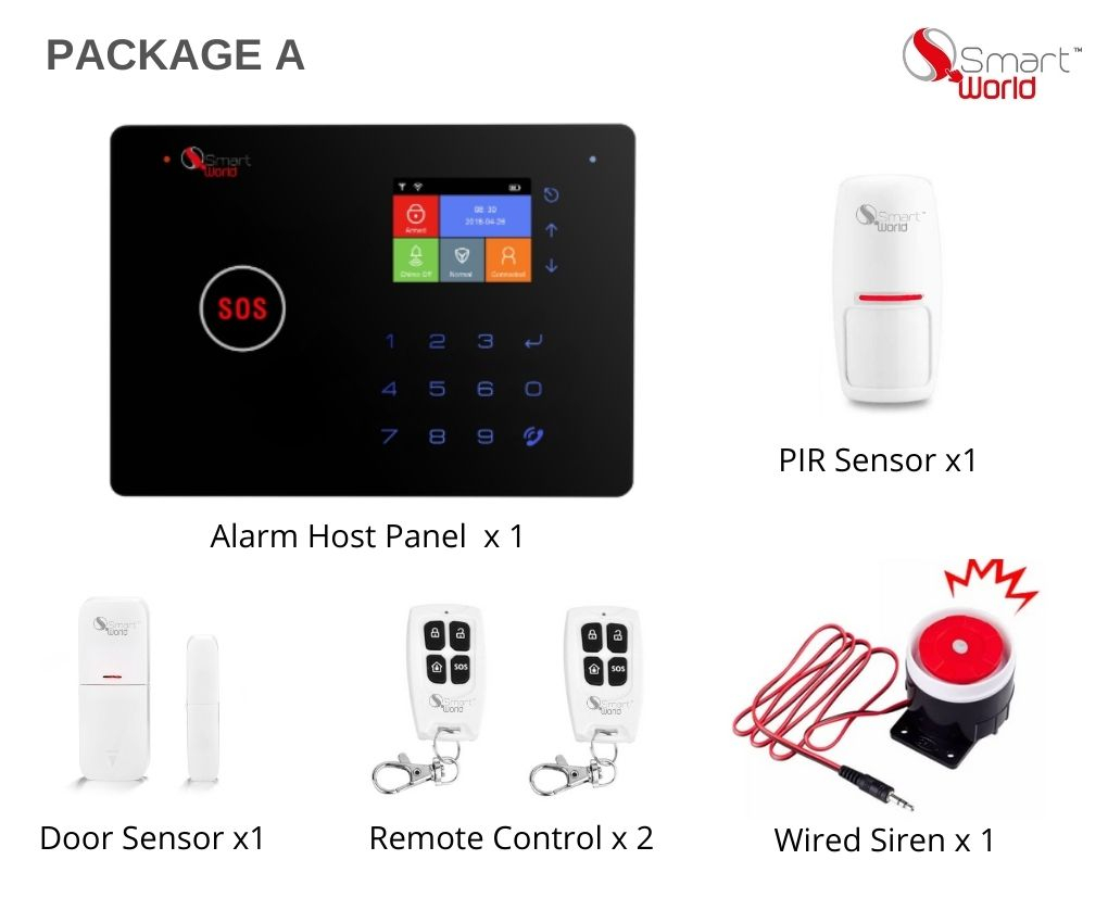 TUYA WIFI + GSM Smart Alarm System Wireless Home Alarm System WiFi ...