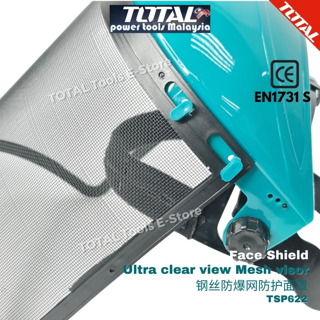 TOTAL Face Shield w/ Ultra clear view Mesh visor / Protective Mesh ...