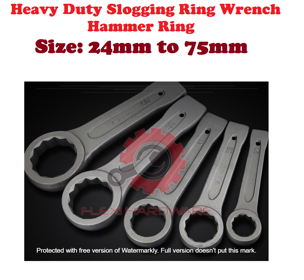 Premium Quality Heavy Duty Slogging Ring Wrench Hammer Ring (24mm to ...