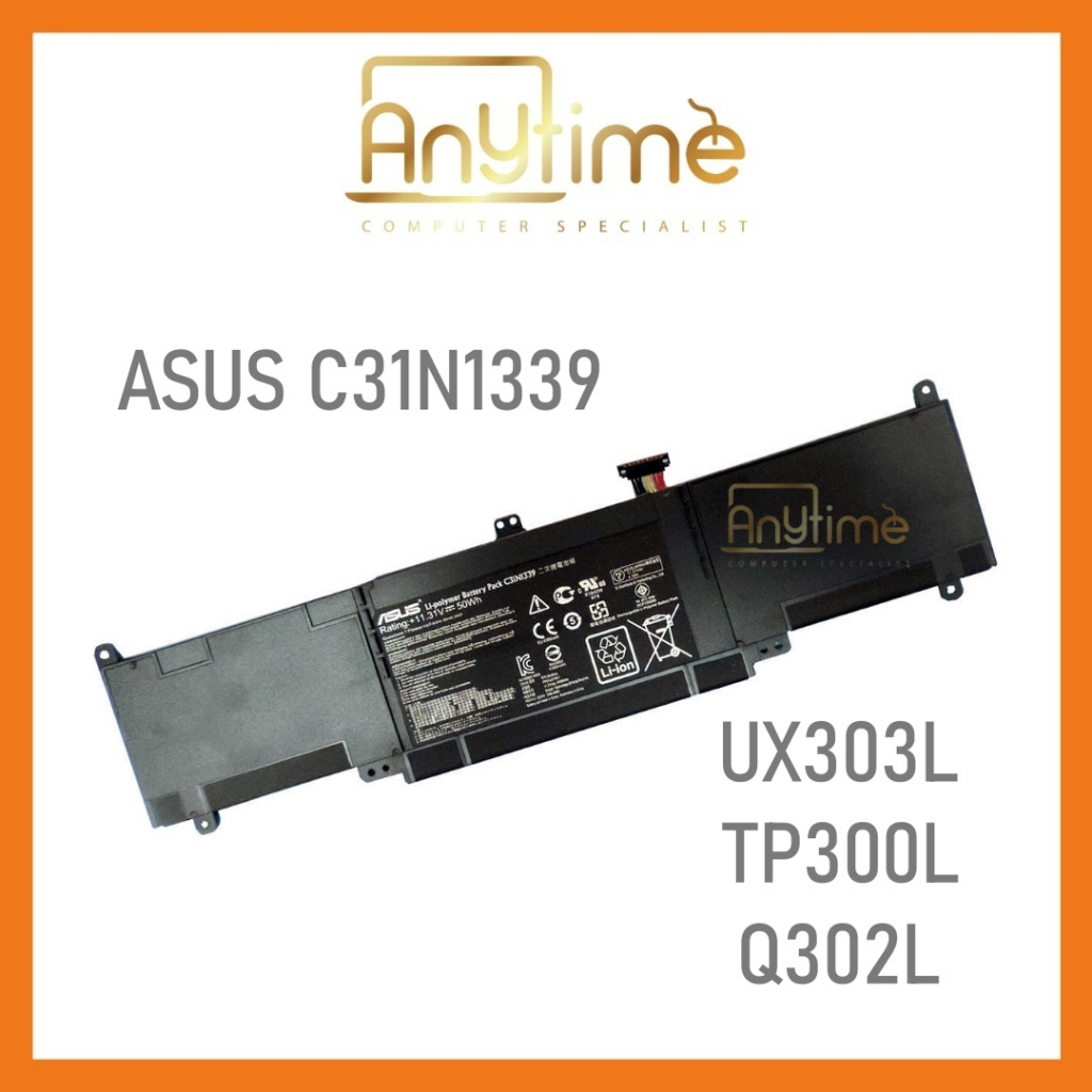 ASUS C31N1339 TP300L UX303L TP300L Q302L REPLACEMENT BATTERY | Shopee ...