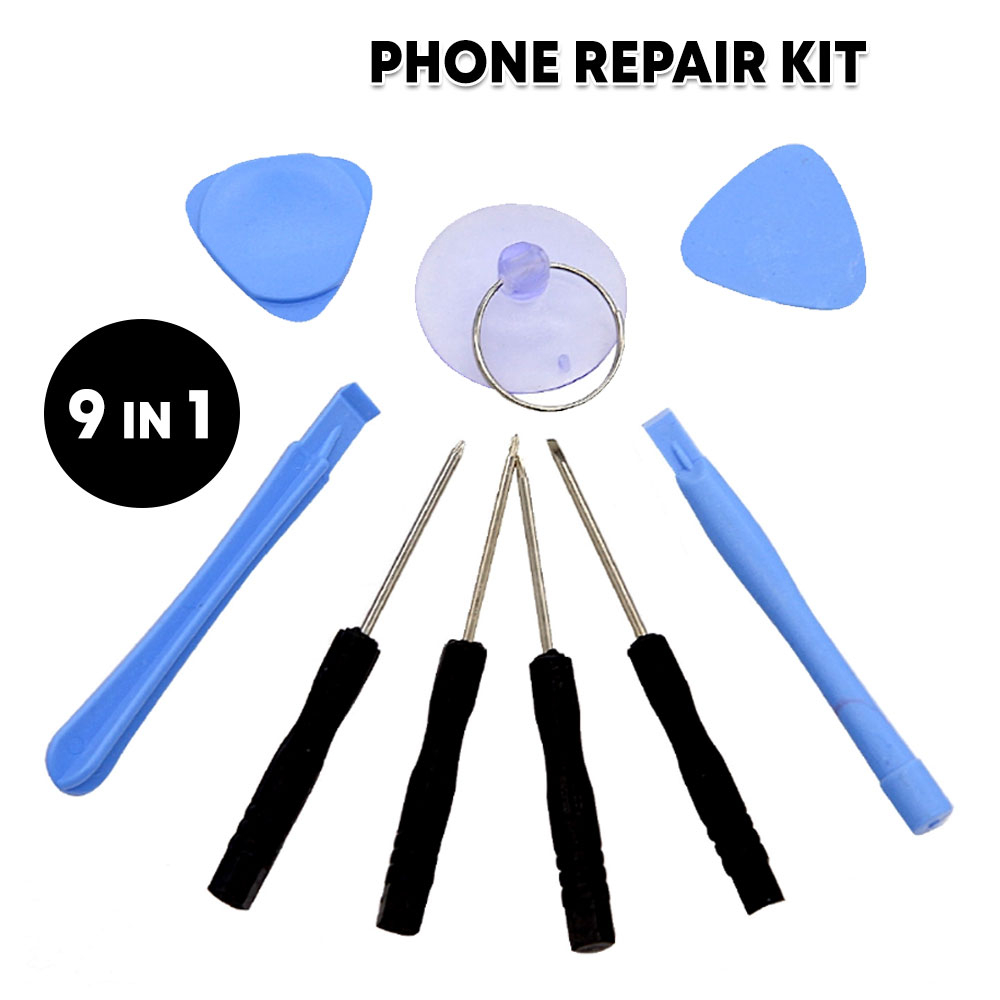 𝗙𝗨𝗟𝗟 𝗦𝗘𝗧 》9 In 1 Mobile Phone Repair Tools Kit Screwdriver Hardware Set ...