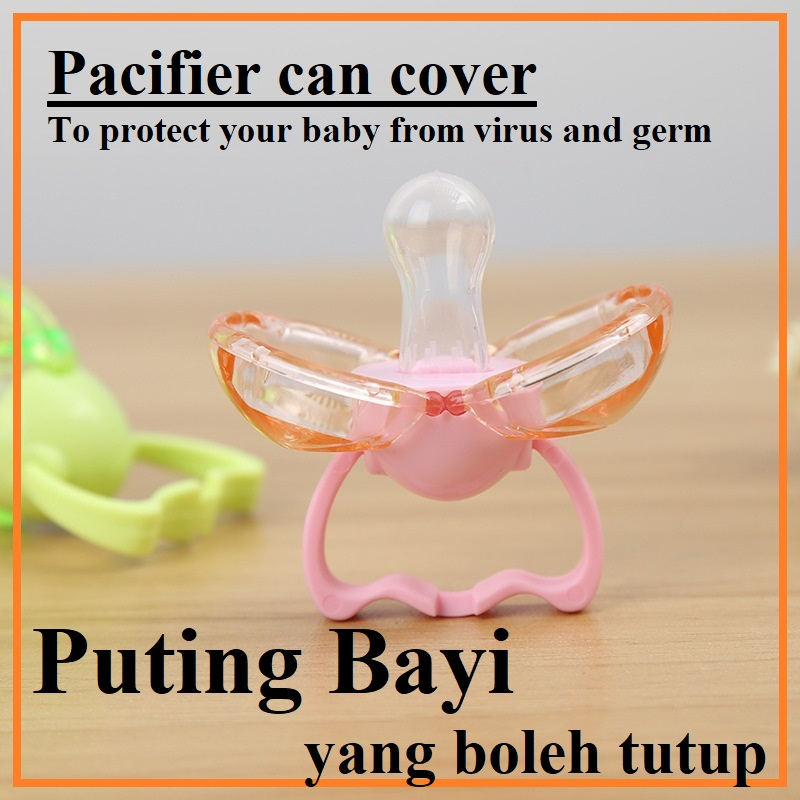 Baby Pacifiers with Cover Round Thumb Head Puting Bayi Boleh Tutup Bayi ...