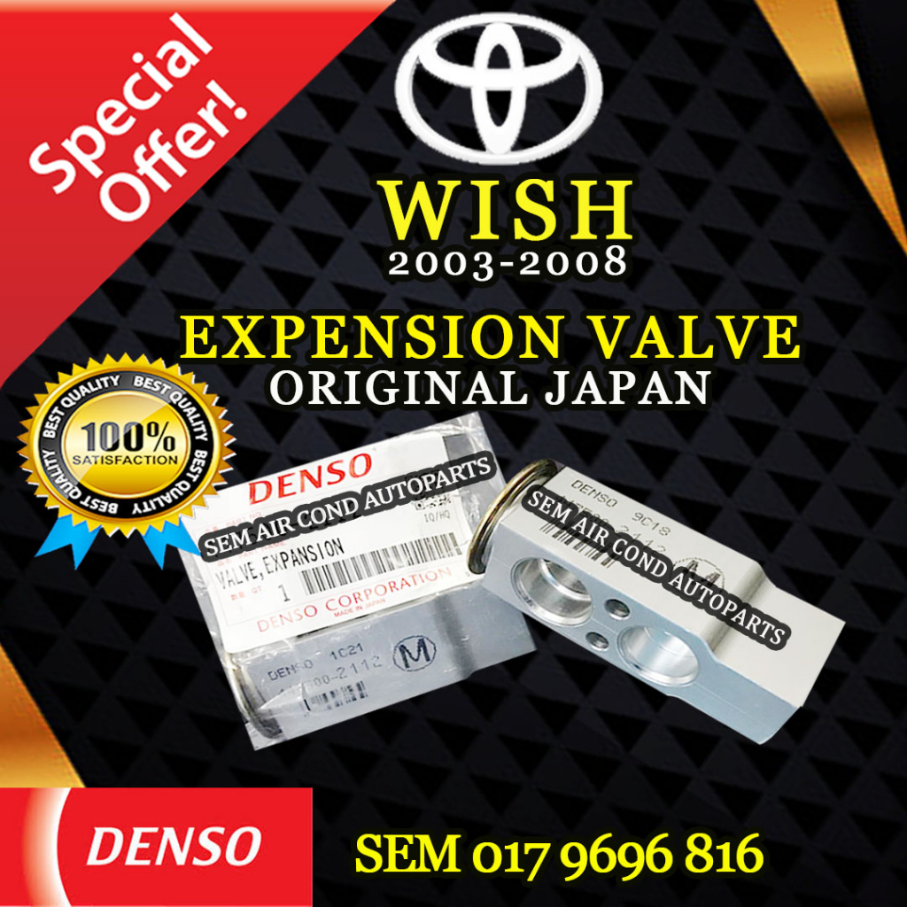 TOYOTA WISH 2003-2008 YEAR ORIGINAL DENSO EXPENSION VALVE/ EXPANSION VALVE (CAR AIRCOND SYSTEM ...