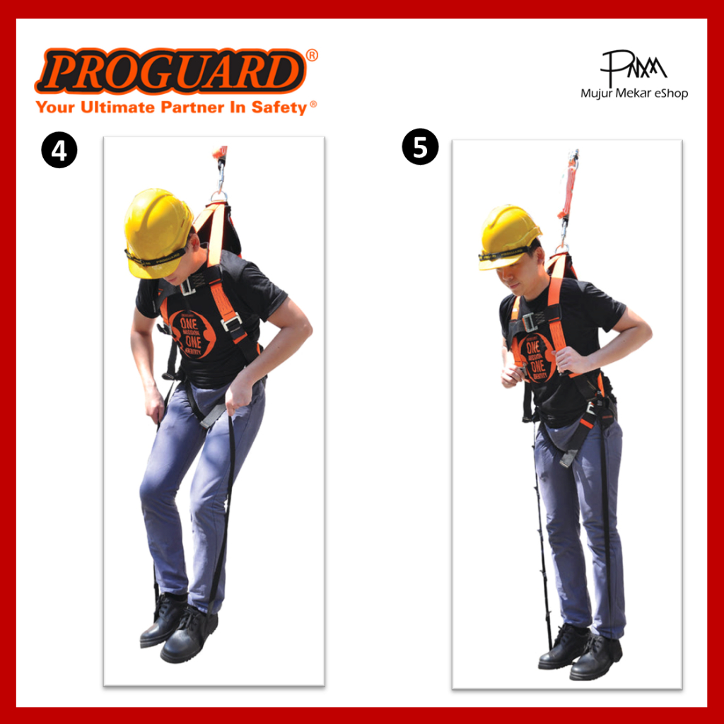 PROGUARD Suspension Trauma Safety Strap - Wear with Body Harness, Extra ...