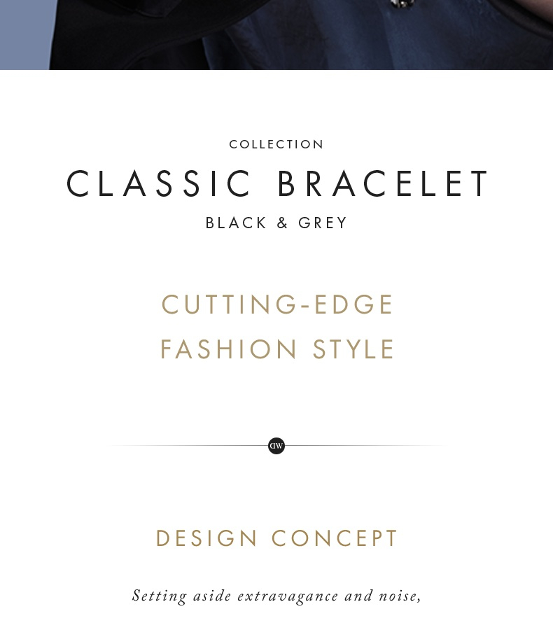 Daniel Wellington Classic Bracelet Black / Grey - Unisex Bracelet for ...