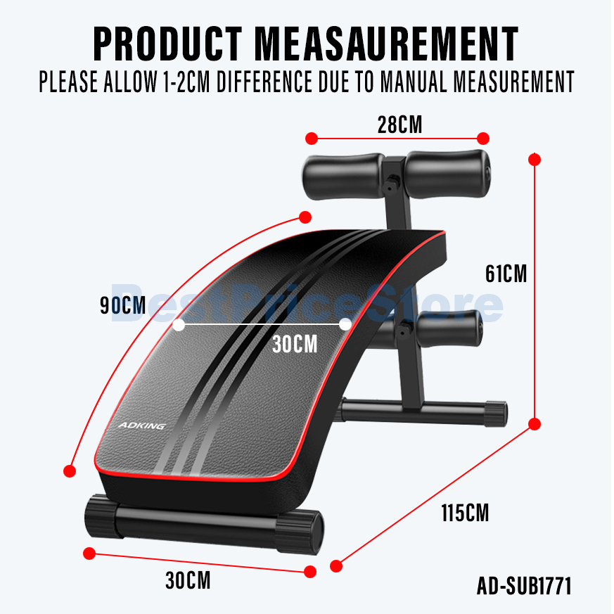 BPS Upgrade FOLDABLE Sit Up Bench Chair Six Packs Abdominal Equipment ...